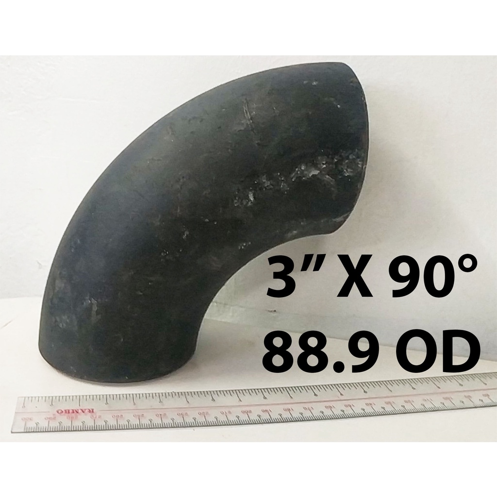BI WELDING ELBOW 3" X 90° SCH40 SEAMLESS BLACK IRON === 3" X 90 ...