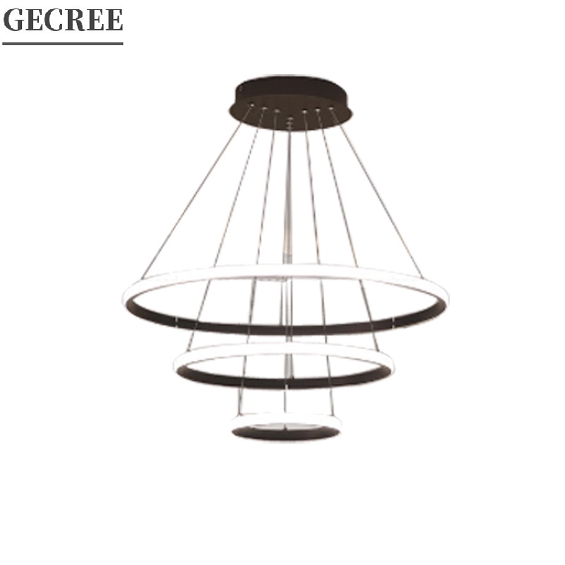 Gecree Chandelier Modern Pendant Lamp LED chandelier ceiling light ...