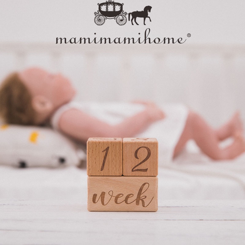 Mamimami Home Newborn Growth Milestone Building Blocks Weekly Monthly ...