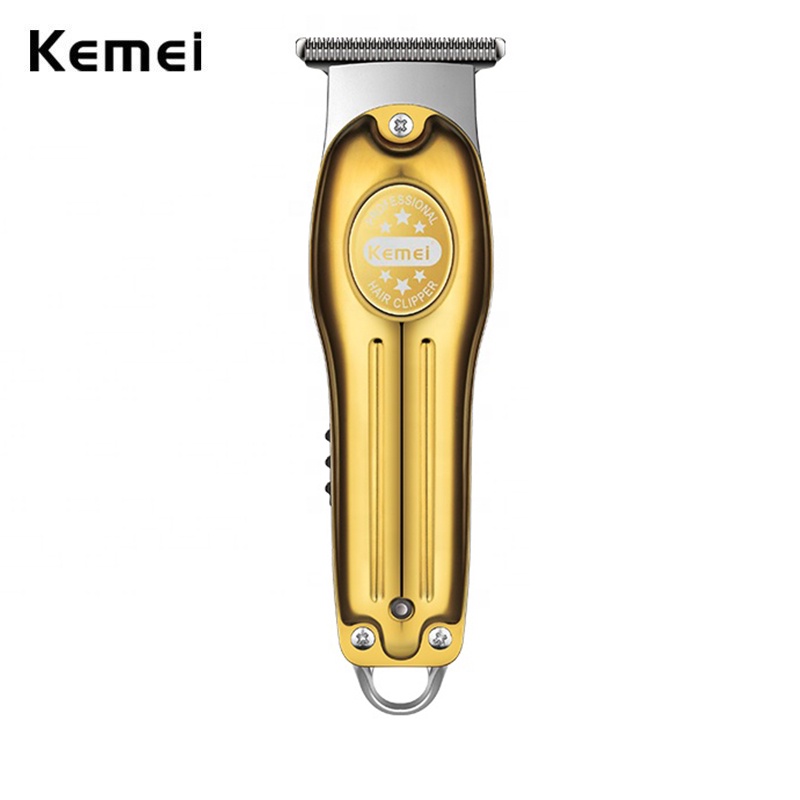 Kemei Professional Hair Trimmer Gold Clipper Men Rechargeable Barber ...