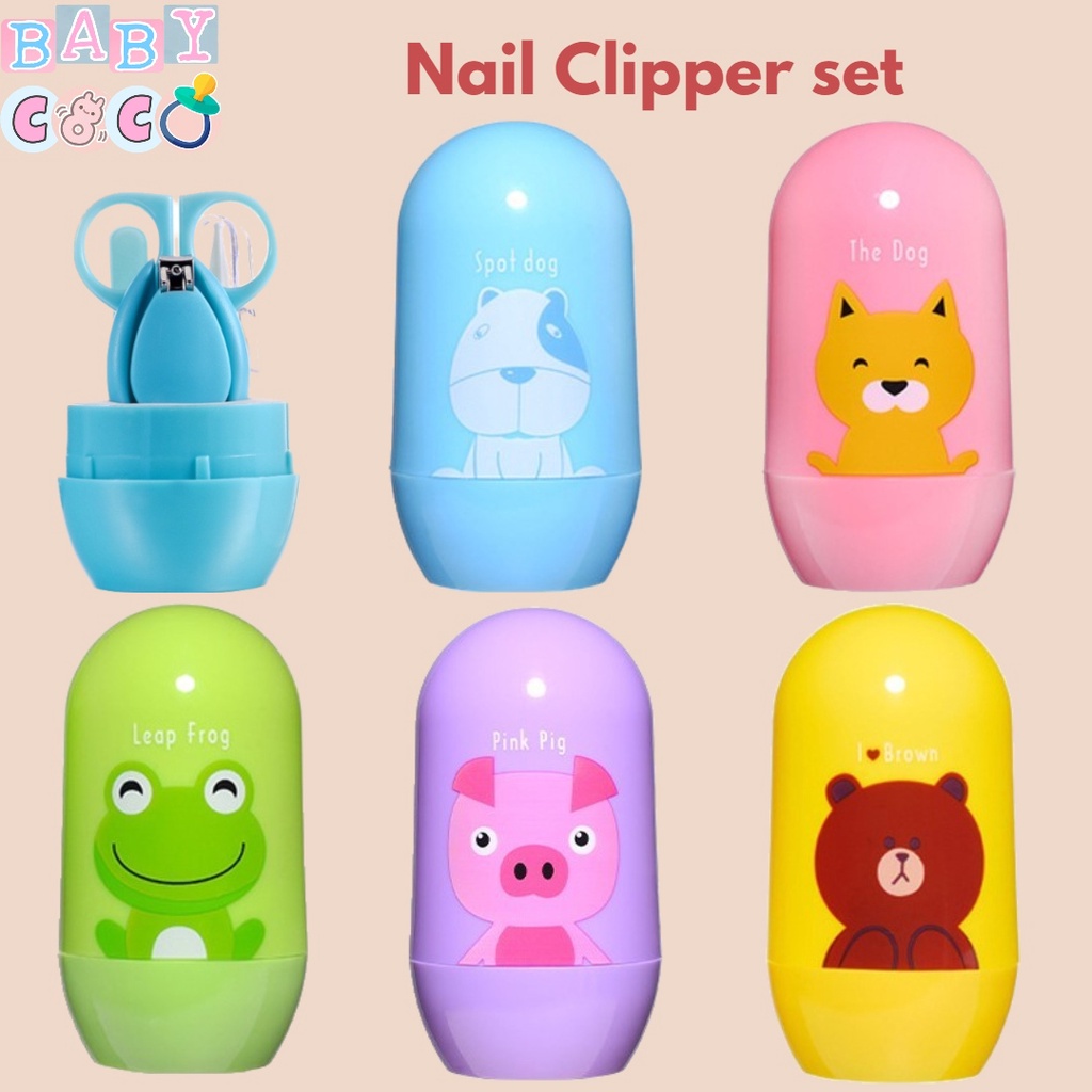 Baby Coco Animal Cartoon Babies' Nail Clippers Set Baby Nail Care 4 ...