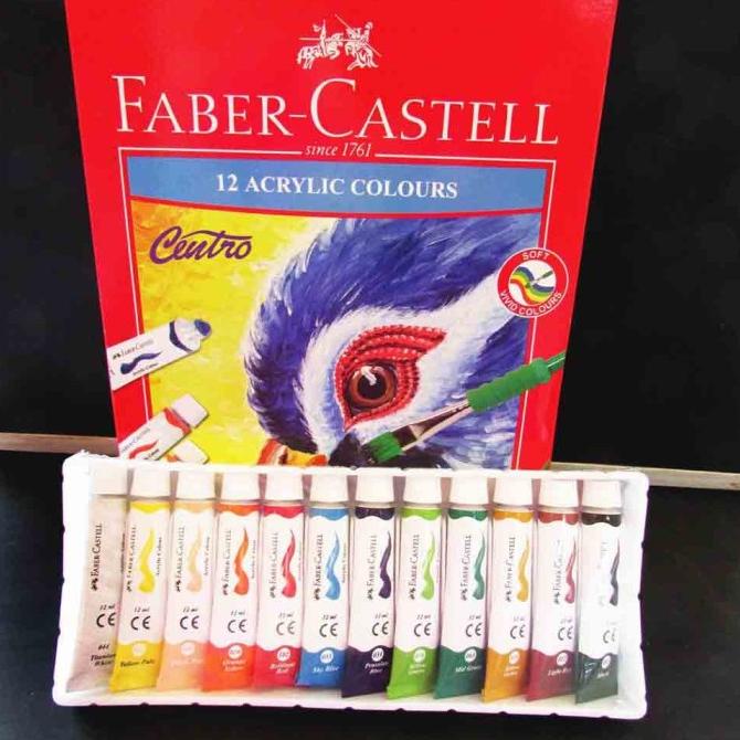 Faber Castell Acrylic Paint / 12 Colors Painting / Acrylics | Shopee ...