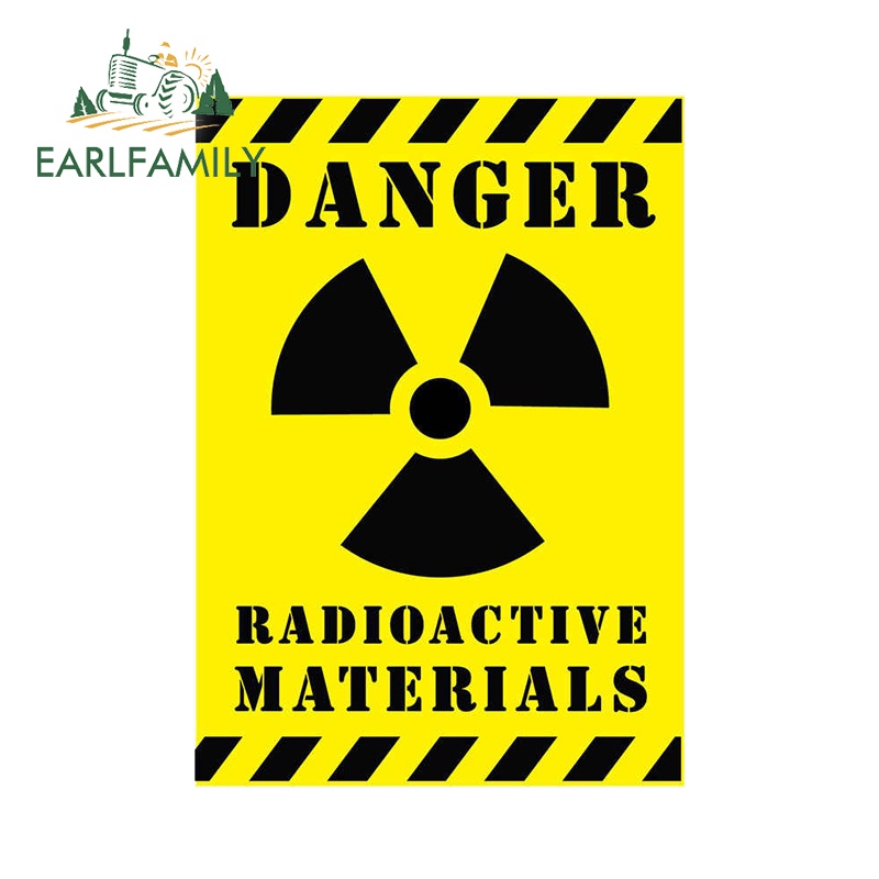 EARLFAMILY 13cm x 9.2cm Radioactive Warning Sign Car Assessoires ...