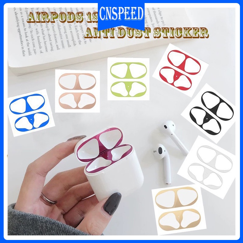 Apple AirPods Metal Case Sticker Dust Guard Work as Protection Slim Fit ...