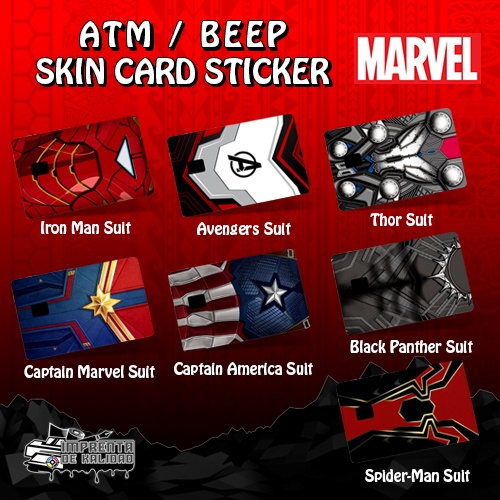 Marvel Suit Atm Card Skin Card Sticker Vinyl Debit/ATM/beep card ...