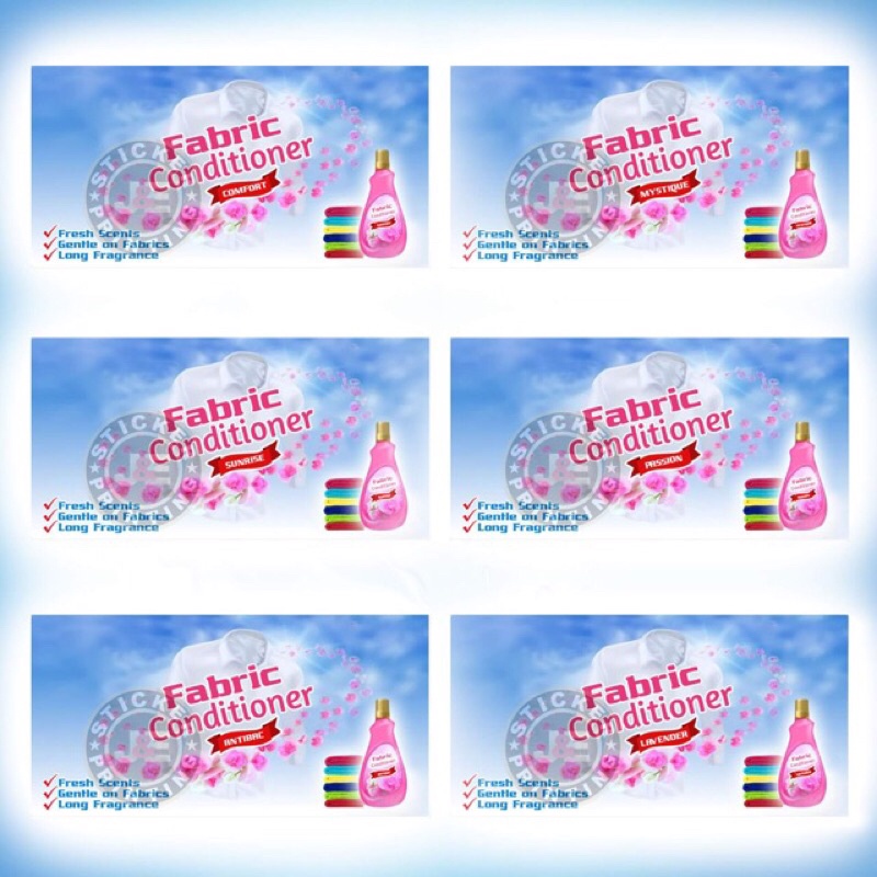 STICKER LABEL FOR FABRIC CONDITIONER 15PCS. | Shopee Philippines