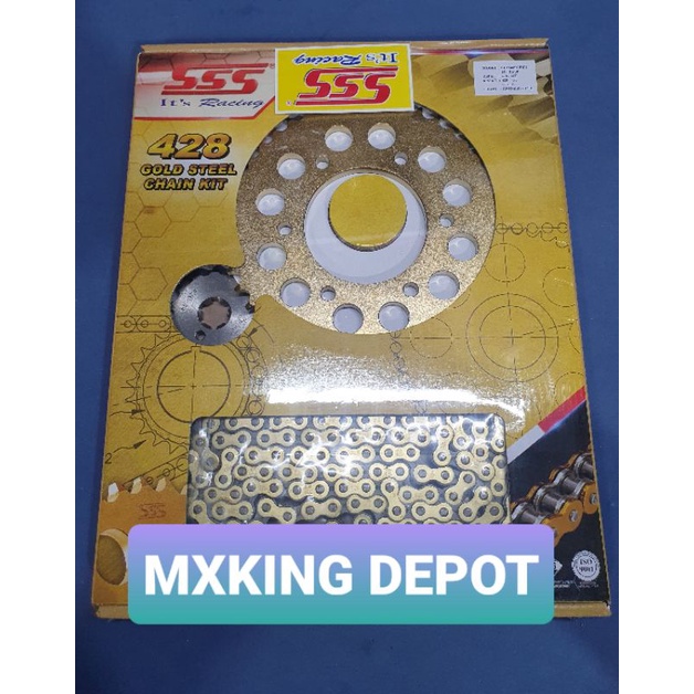 SSS STEEL GOLD CHAIN SET FOR SNIPER 150/155 | Shopee Philippines