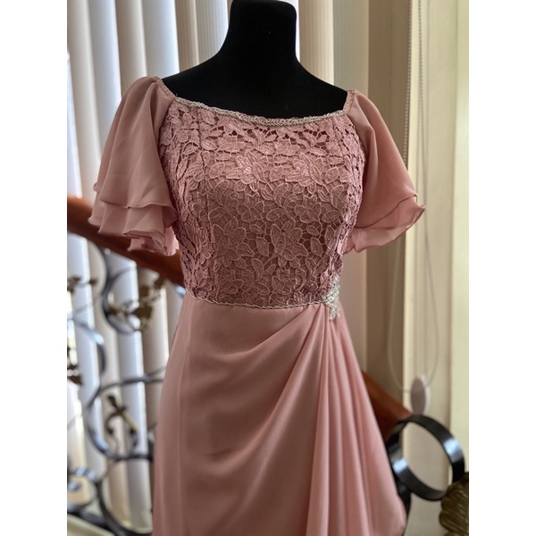 Mother of the Bride Dress/ Principal Sponsor Gown/ Secondary Sponsor Gown/ Ninang Gown | Shopee ...