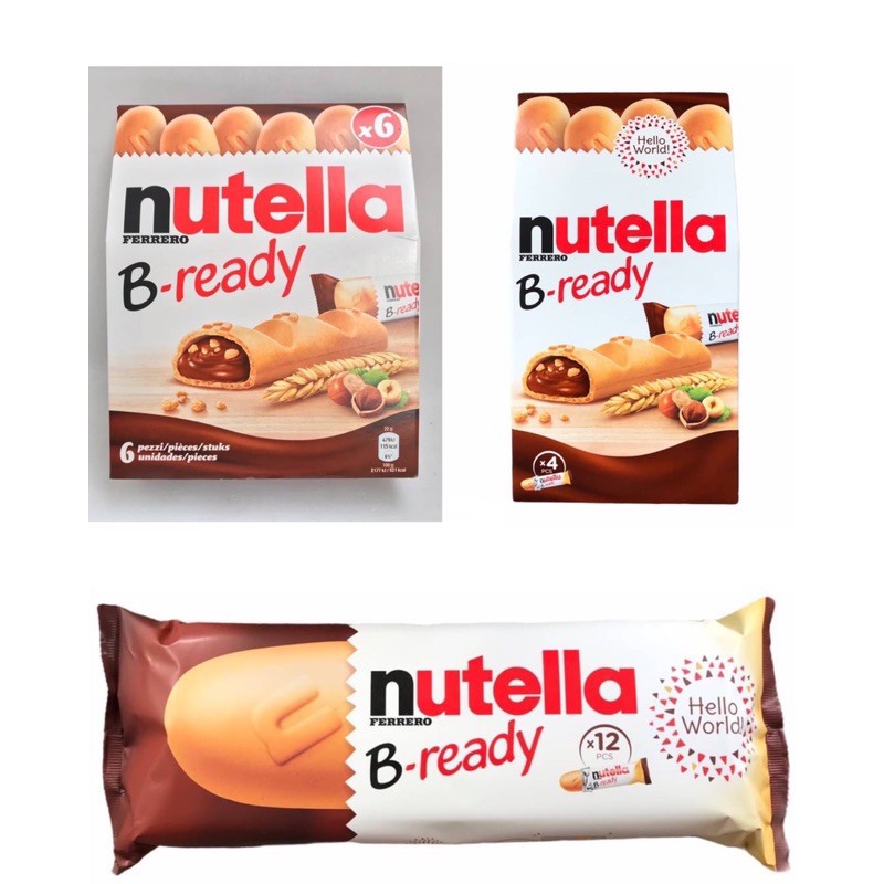 Nutella B ready 4 Pieces 6 12 Expired 2025 Biscuit Biscuits | Shopee ...