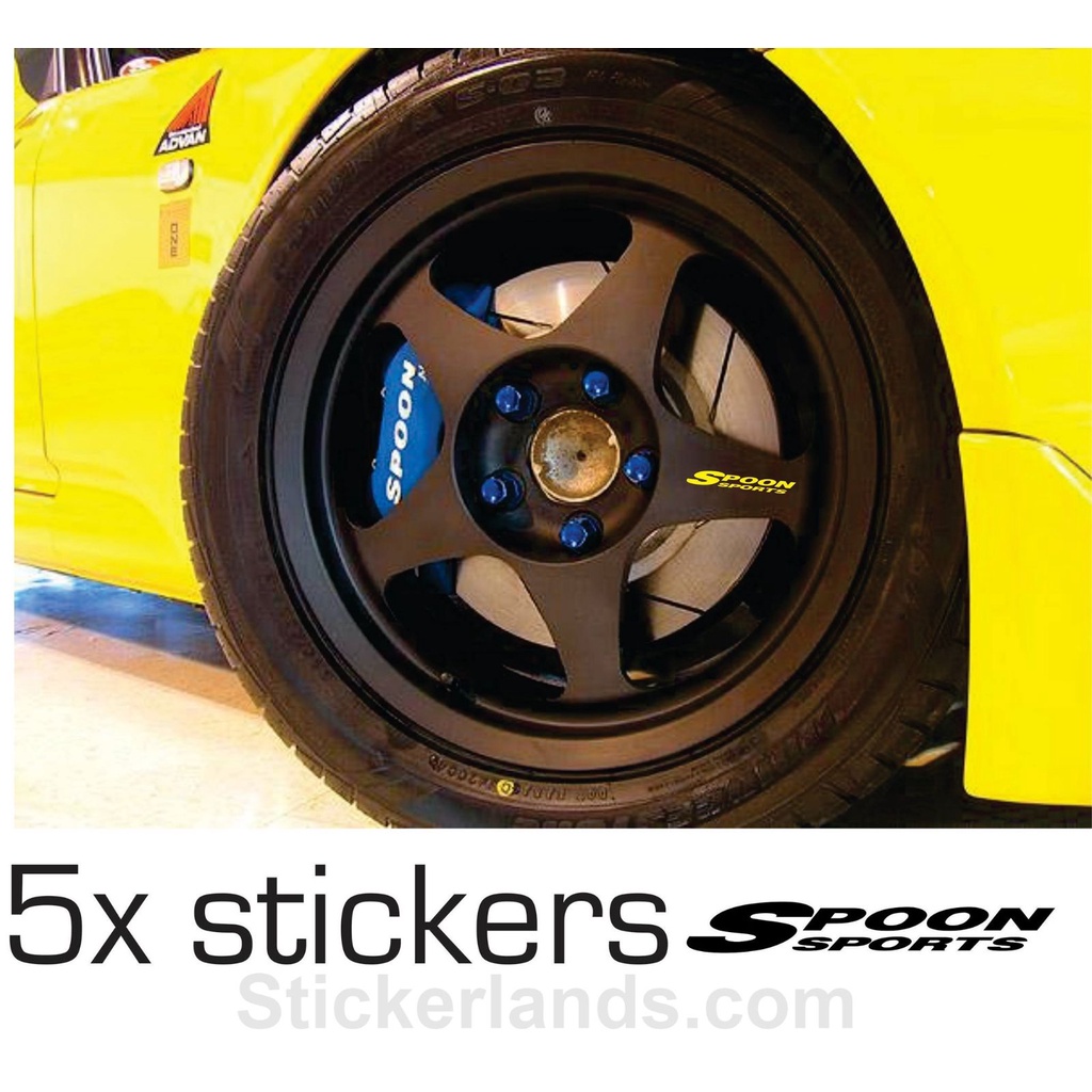 6x Spoon Sport wheel sticker Honda JDM x5 sticker Prelude Acura NSX ...
