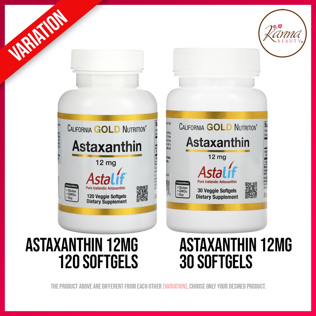 California Gold Nutrition Astaxanthin AstaLif Pure Icelandic 12mg 120 ...