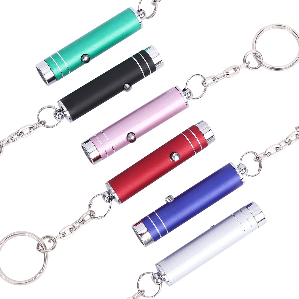 Multi-function Portable Mini LED Flashlight Keychain Aluminum UV Light ...