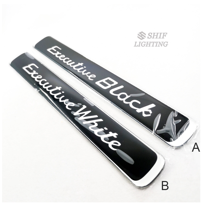 1 x Executive Black Executive White Logo Car Auto Decorative Emblem ...