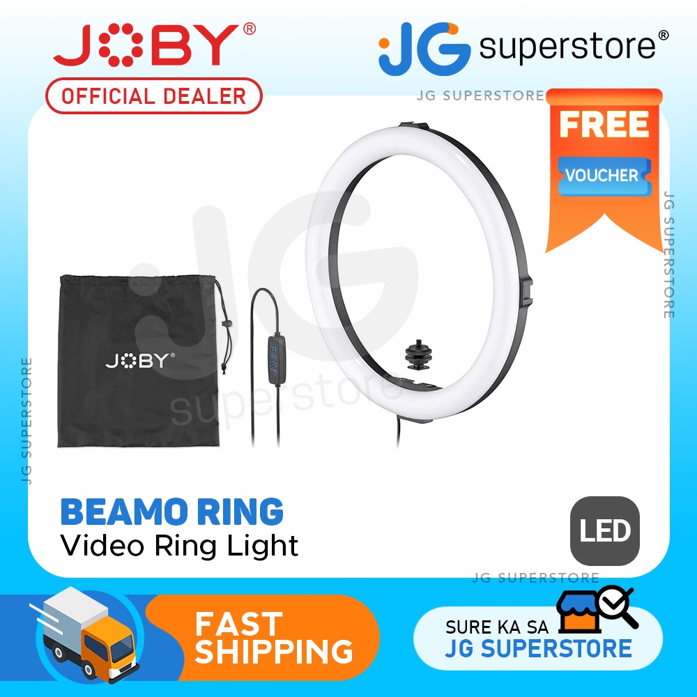 Joby 12" Beamo Ring Light with up to 5600k Color Temperature and 10 ...