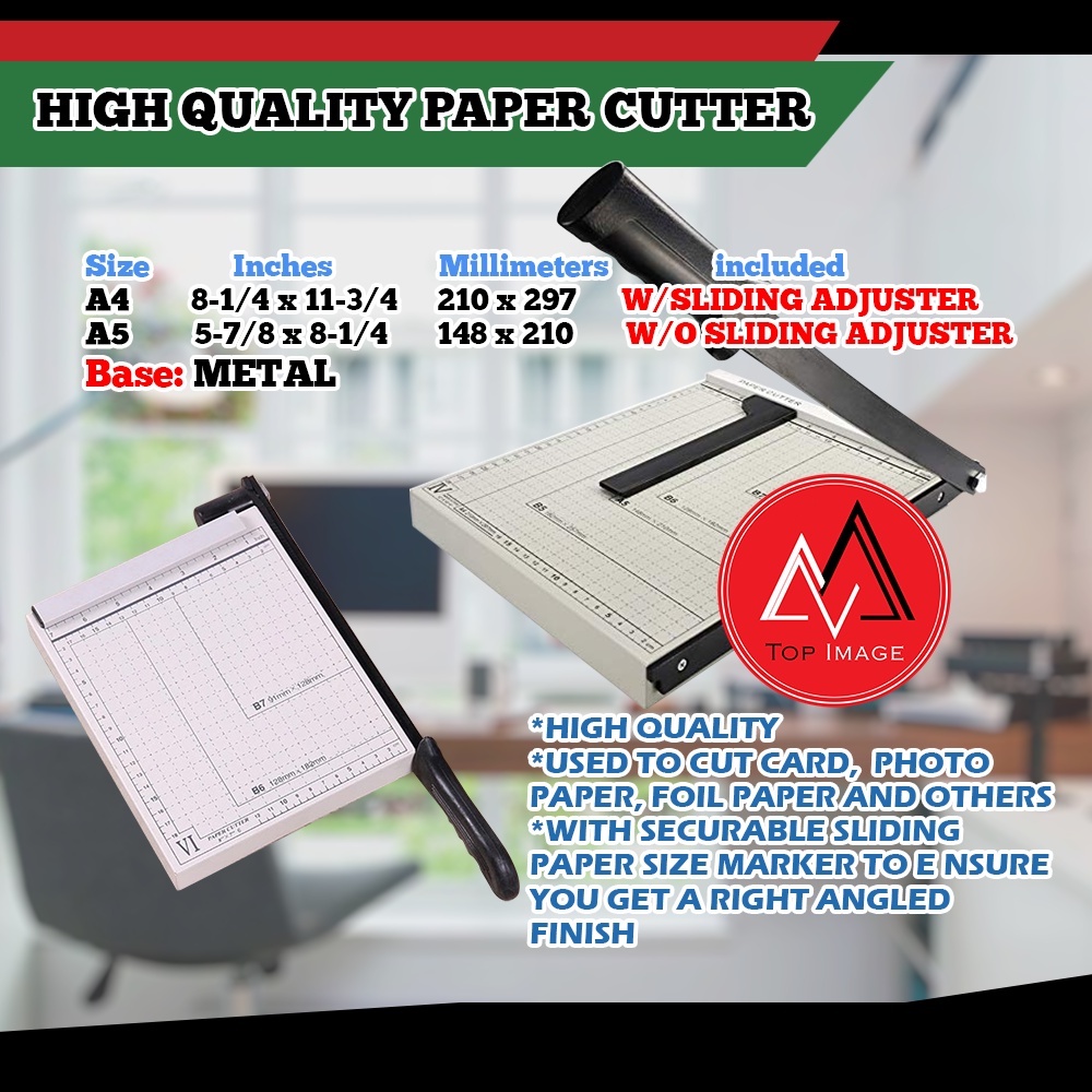 A5 A4 Paper Cutter Metal Paper Trimmer Guillotine Photo Cutter Office ...