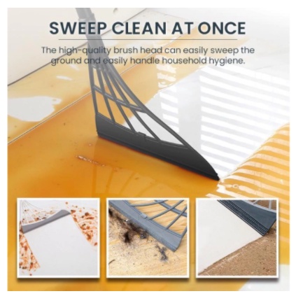SN Rubber Broom Hand Push Sweeper Magic Broom For Floor Cleaning Floor ...