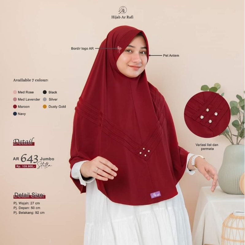 Hijab Arragraphy ~ AR 643 ~ jumbo Hijab ~ Hijab Shar'I ~ branded Hijab | Shopee Philippines