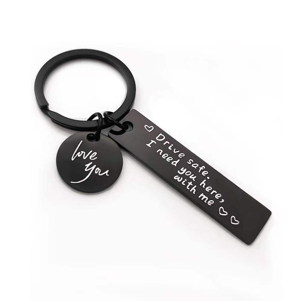 Drive safe keychain anniversary gift personalize key chain keep safe ...