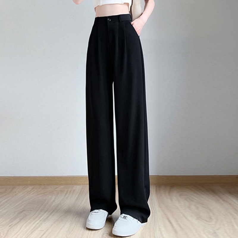 IEF Women's Fashion Temperament Simple Versatile Solid Color High Waist ...