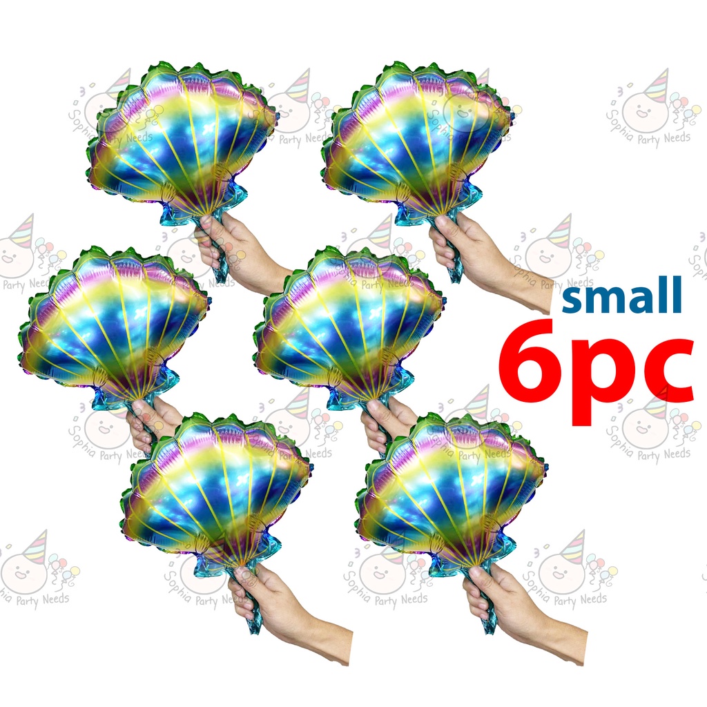 10" MINI Sea Shell Foil Balloon for Under the sea Mermaid Baby Shark ...