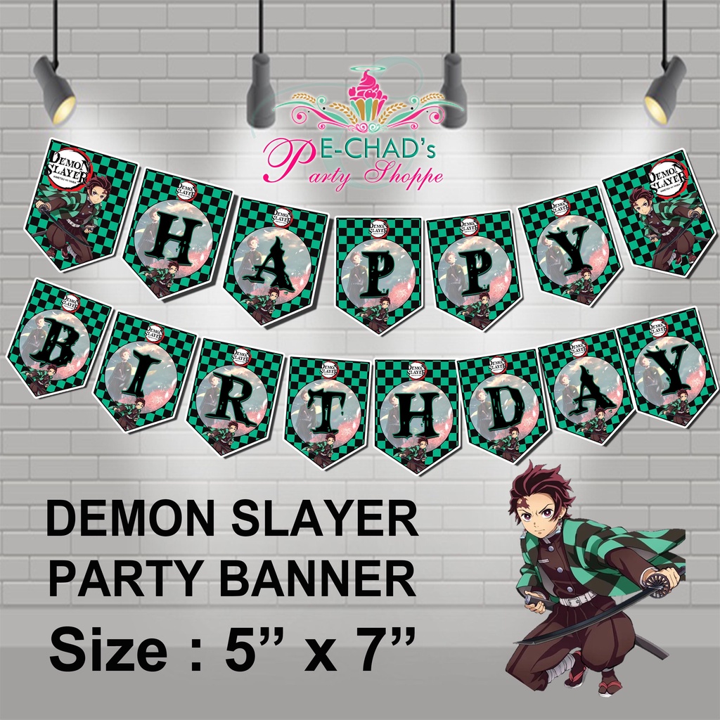 Tanjiro Demon Slayer Theme Party Banner | Shopee Philippines
