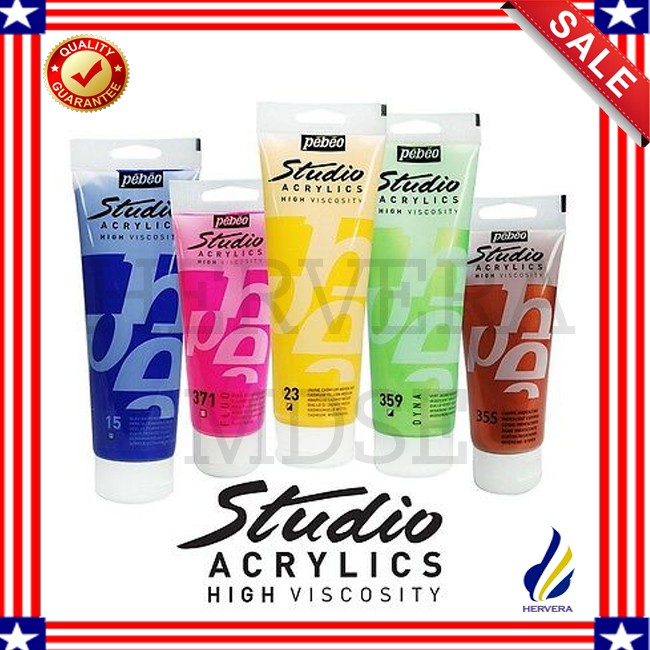 High Quality Pebeo Studio Acrylics Satin Acrylic Paint Tube 100 ml ...