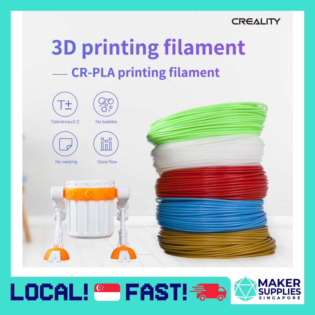 1.75mm 1KG Creality CR PLA 3D Printer Filament White Black Red Blue ...
