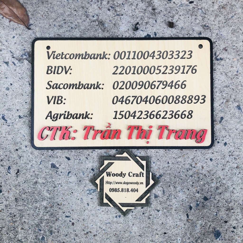 Wooden Board with Name and Account Number (FREE DESIGN) | Shopee ...