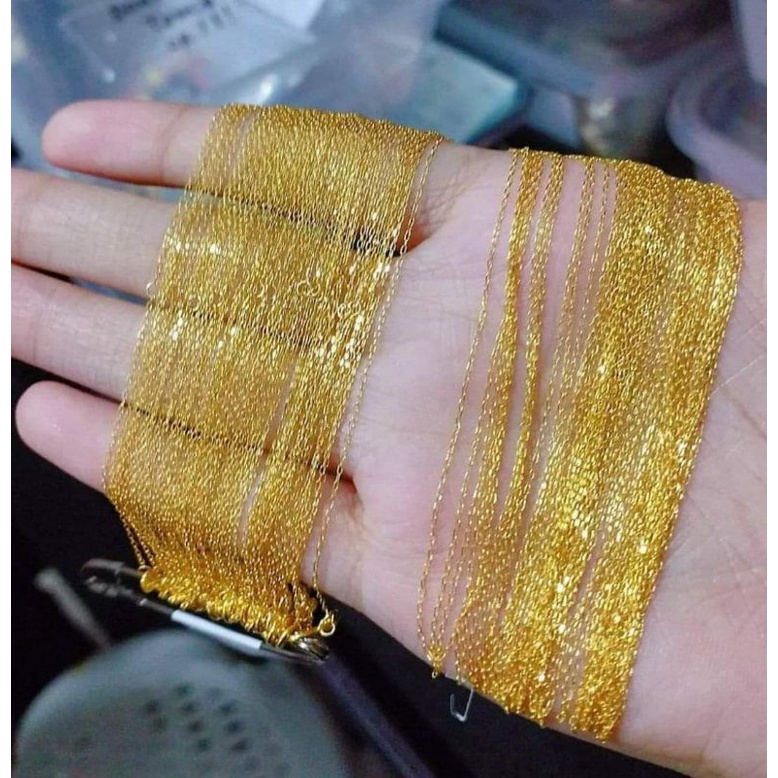 18K Saudi GOLD TAUCO CHAIN 16-18" ️ PAWNABLE & COD | Shopee Philippines