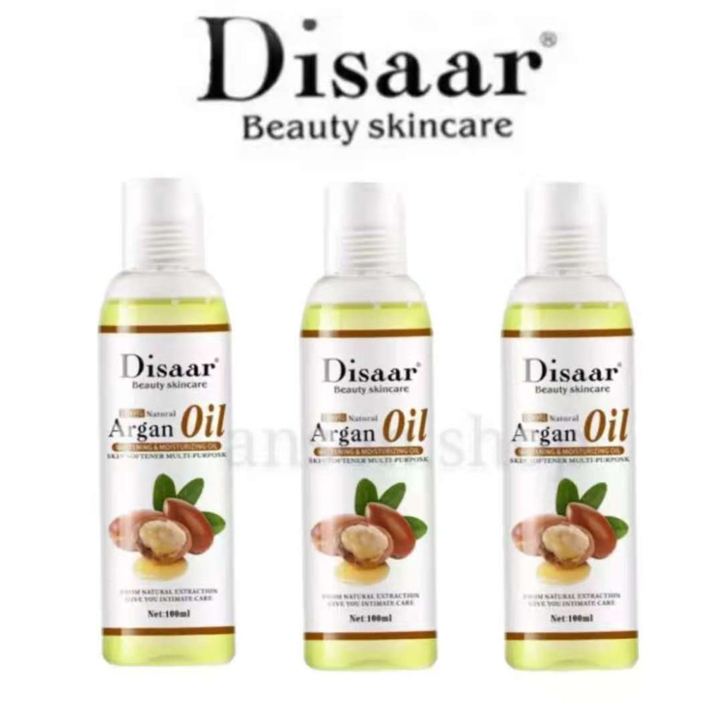 ( set of 3 ) Disaar 100% Argan Oil whitening & Moisturizing Oil 100ml ...