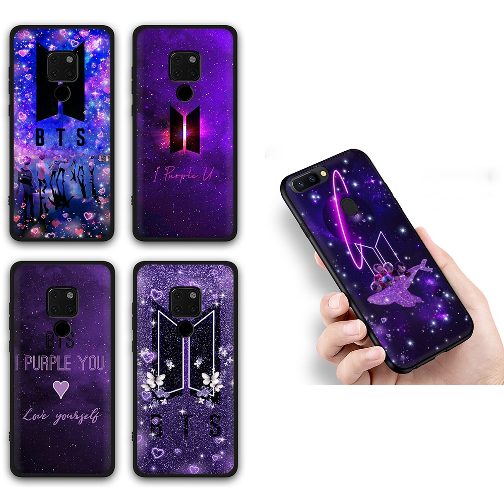 Bts Logo Purple Case Huawei Y5 Y6 2017 Y7 2019 Y9 Prime 2018 Soft Cover ...