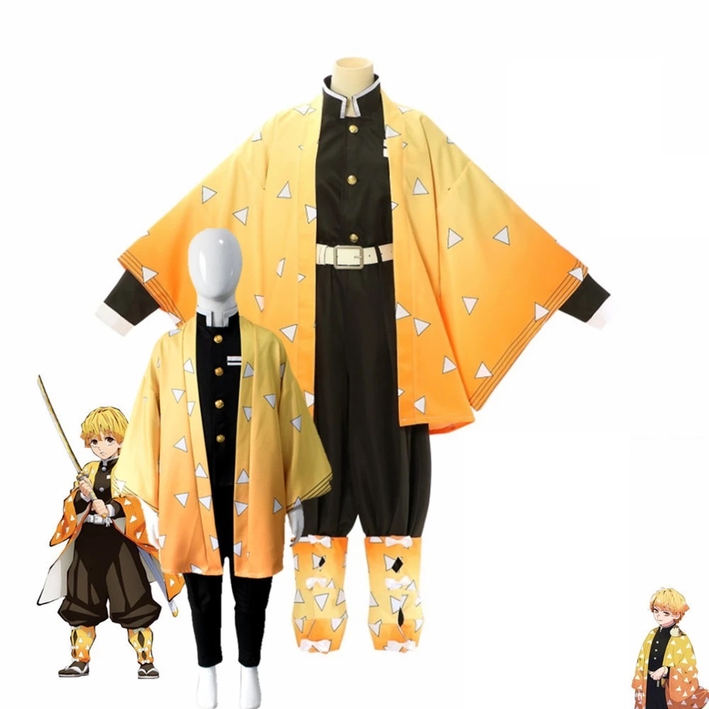 Anime Kimono Cosplay Demon Slayer Kimetsu no Yaiba Agatsuma Zenitsu ...