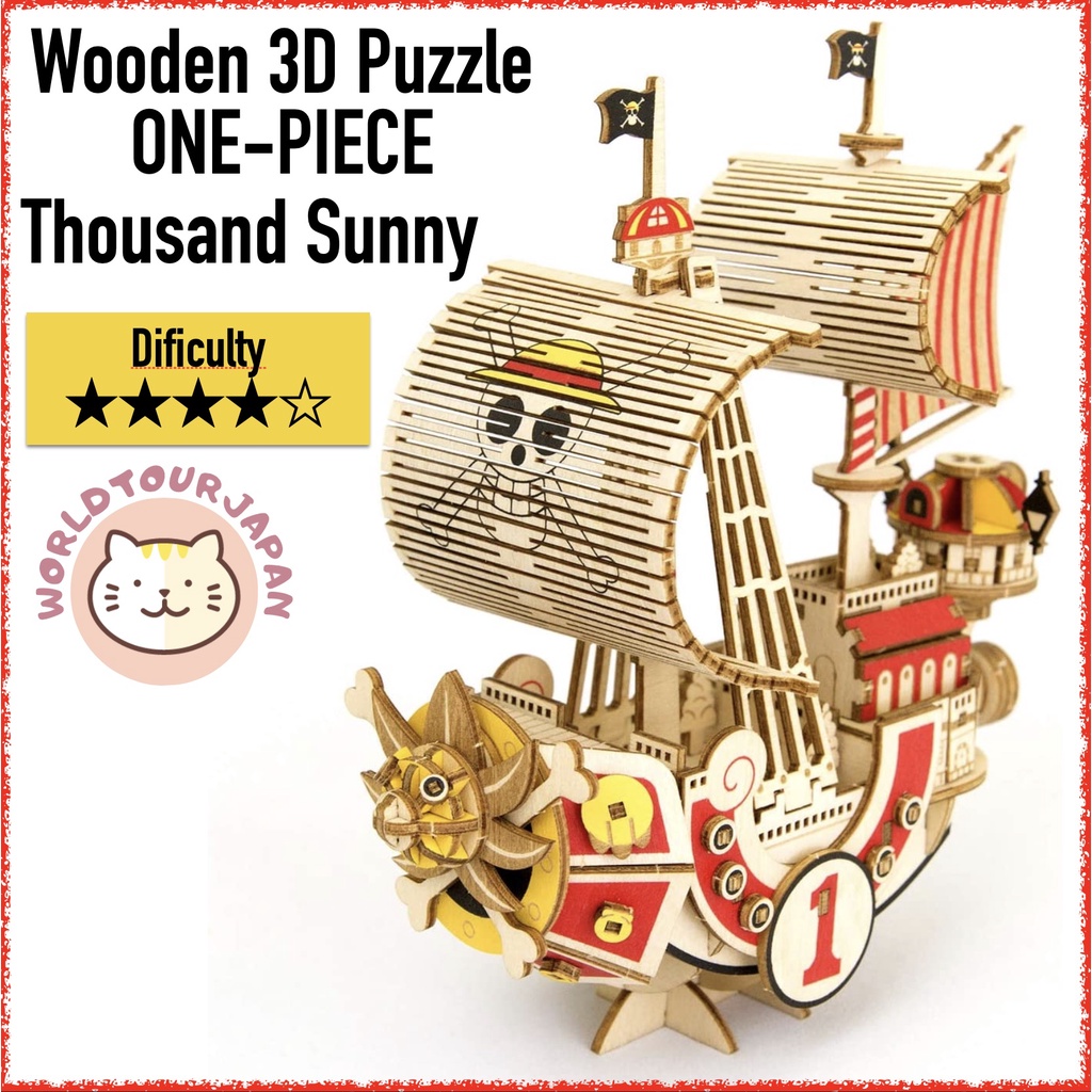 One Piece Officially Licensed Product / KI-GU-MI Wooden 3D Puzzle ...