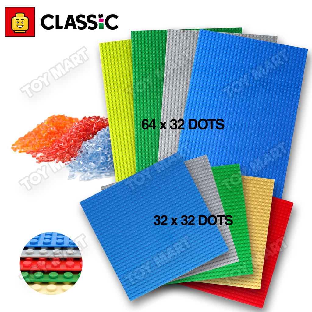 DIY Famous Blocks Plate 64 x 32 Dots Baseplate Classic Compatible Base ...