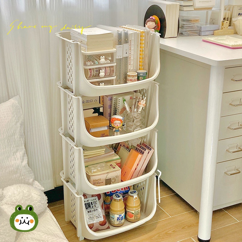 Multipurpose Plastic Storage Basket Organizer Stackable Tags Storage ...