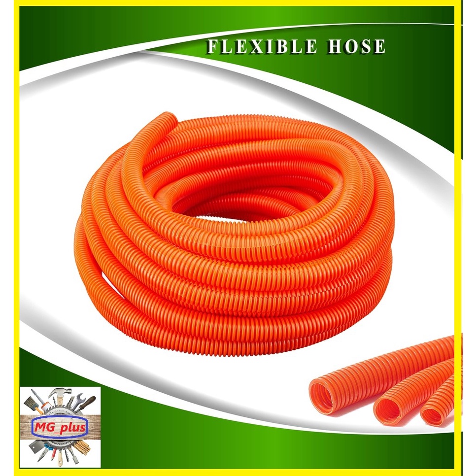Orange Flexible Hose PVC Conduit Flexible Hose 1/2 X 50meters (roll) For Electrical | Shopee ...