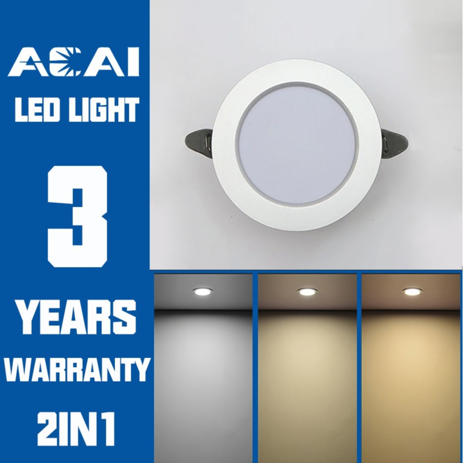 ACAI LED Downlight Recessed Pin Lights Panel Ceiling Light, 3 Color ...