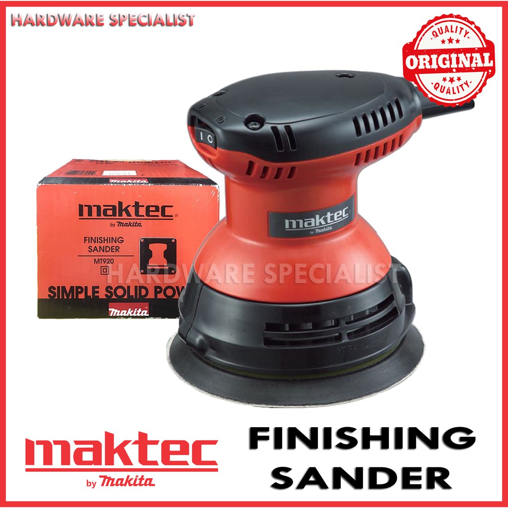 Maktec Finish Sander MT920 with 6 pcs Sandpaper Original | Shopee ...