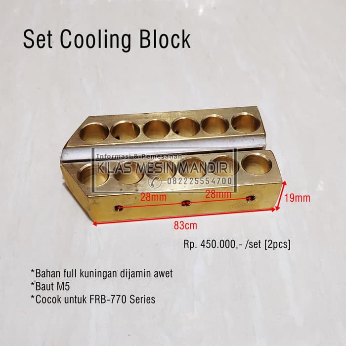 2 pcs Cooling block continuous band sealer FRB 770 Cooling block ...