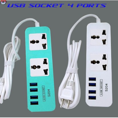 USB Socket 4 Ports S204 Universal USB Socket Charging Station Portable ...