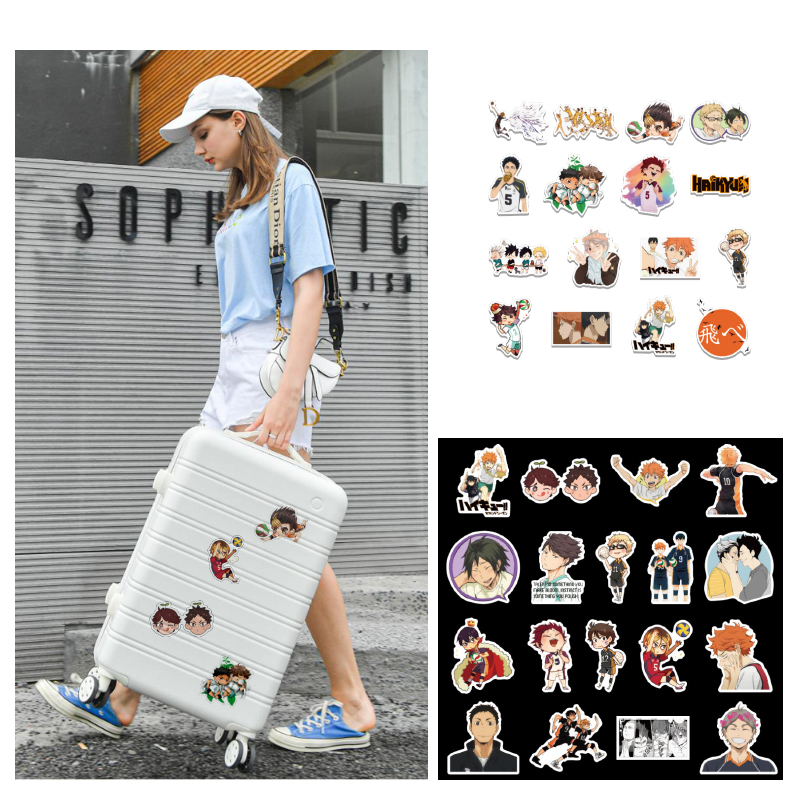 52pcs Haikyuu Stickers Anime Sticker Decal On Guitar Suitcase Laptop ...