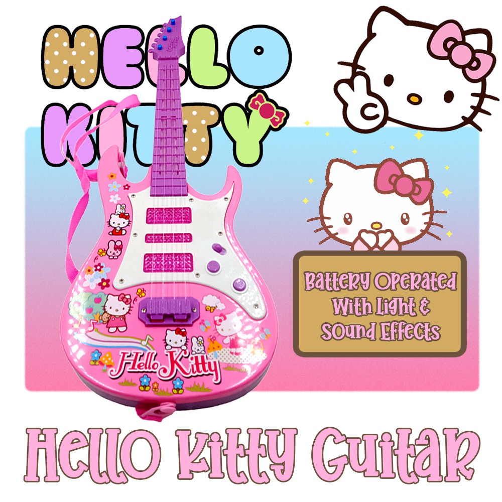 Hello kitty Electronic Guitar Educational Musical Toy with Lights and ...