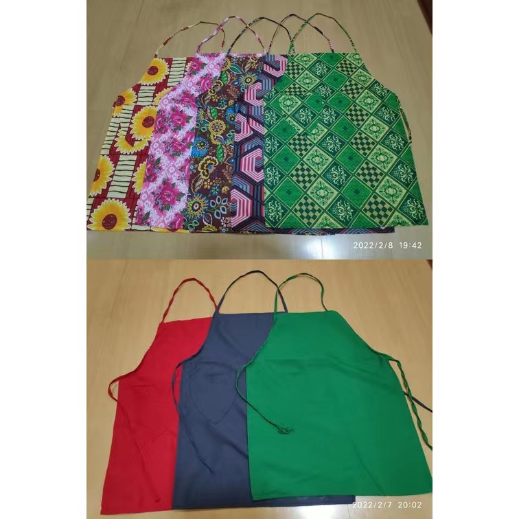 KES kitchen apron adults cotton or pvc/waterproof plain and abstract ...