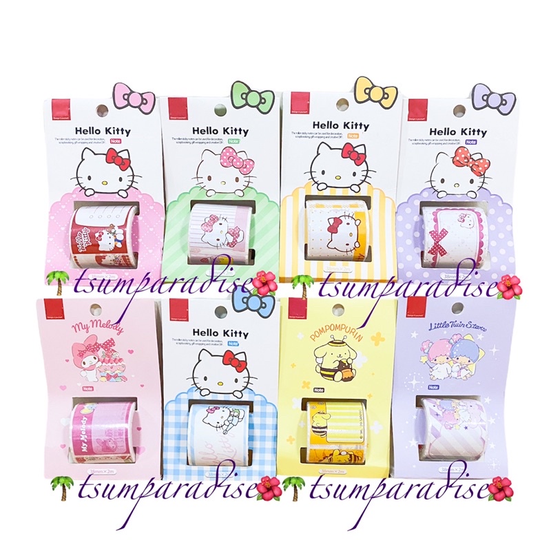 Sticker Memo Roll Little Twin Stars Hello Kitty My Melody Cinnamoroll ...