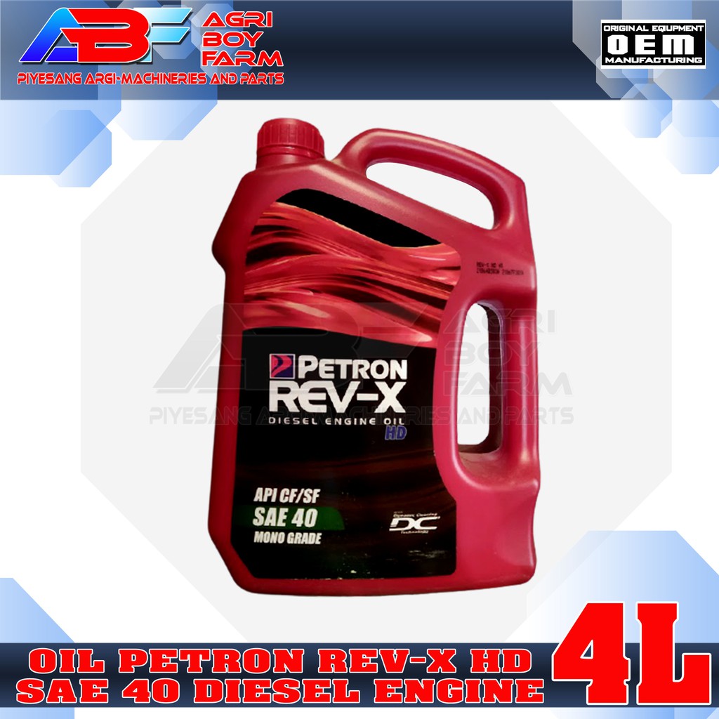 Petron Rev-X HD SAE 40 Diesel Engine Oil 4Liter | Shopee Philippines