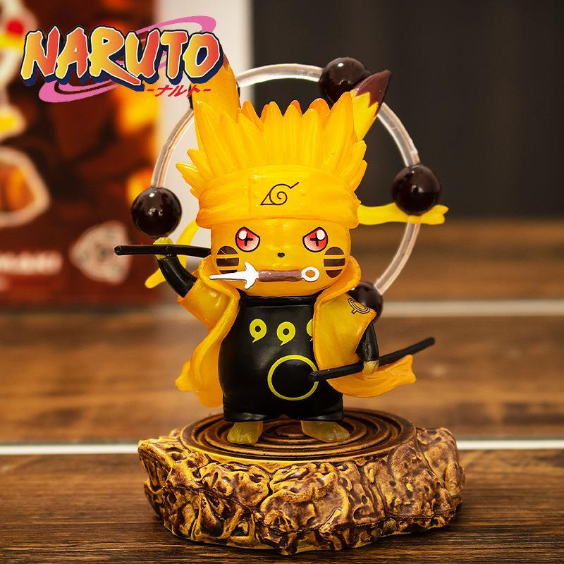 Naruto Pokémon linkage Action figures GK Birthday Gift Pikachu Sasuke ...