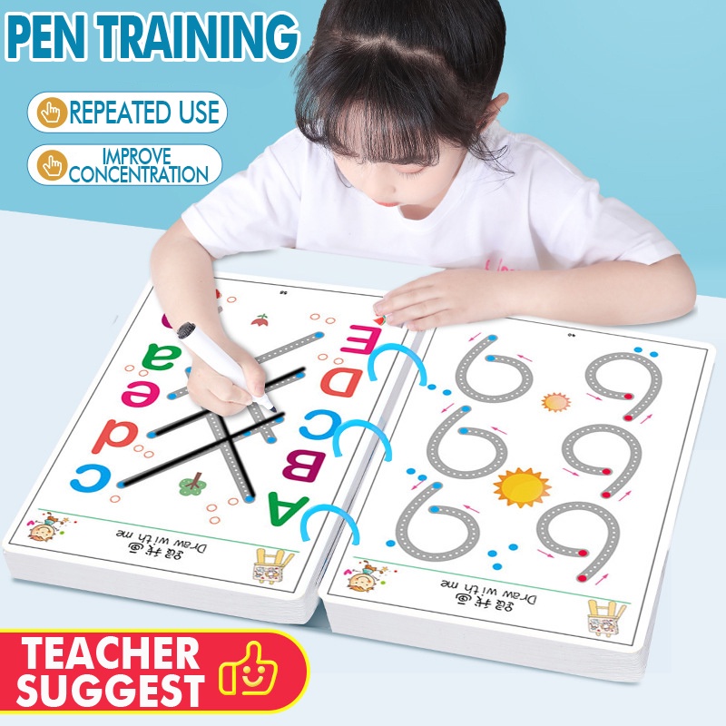 Magic Tracing Workbook Preschool Educational Toys Erasable Pen Logical ...