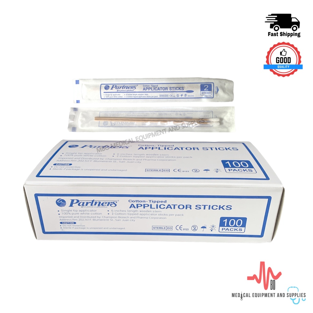 Partners Sterile Cotton Applicator - Small Tip | Shopee Philippines