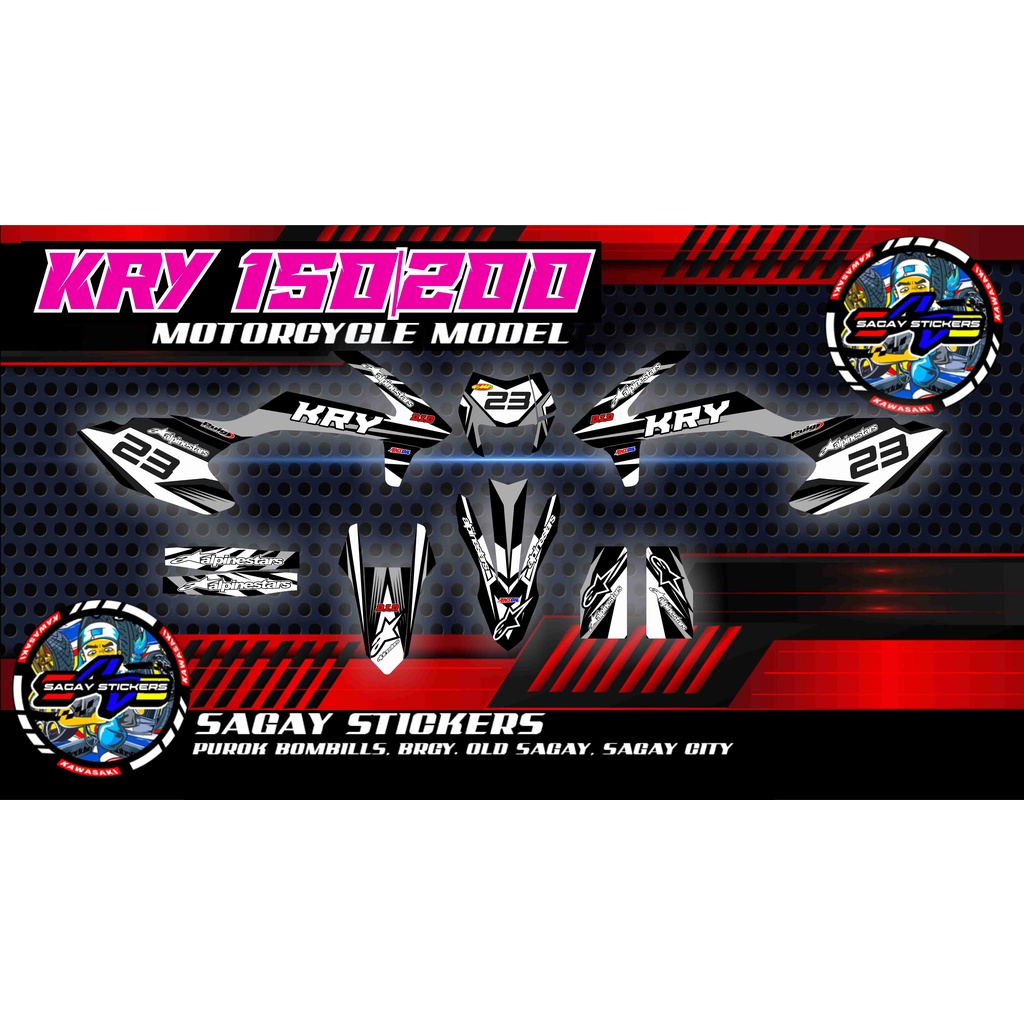 KRY 150/200 LAMINATED DECALS FREE RIM STICKERS | Shopee Philippines