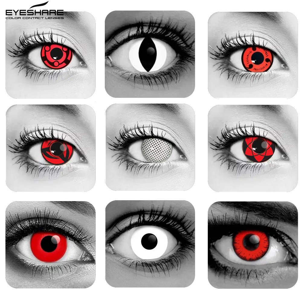 Eyeshare 1 Pair Naruto Design Cosmetic Contact Lenses For Cosplay Use ...
